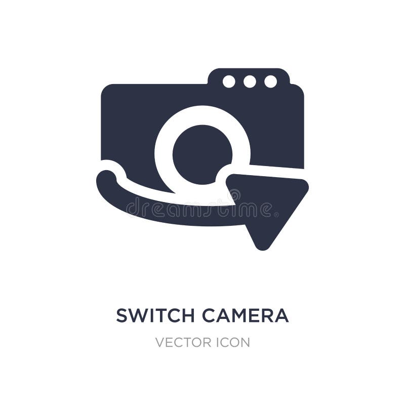 Switch Camera Icon on White Background. Simple Element Illustration ...