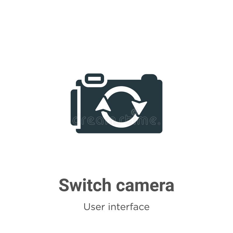 Switch Camera Icon on White Background. Simple Element Illustration ...