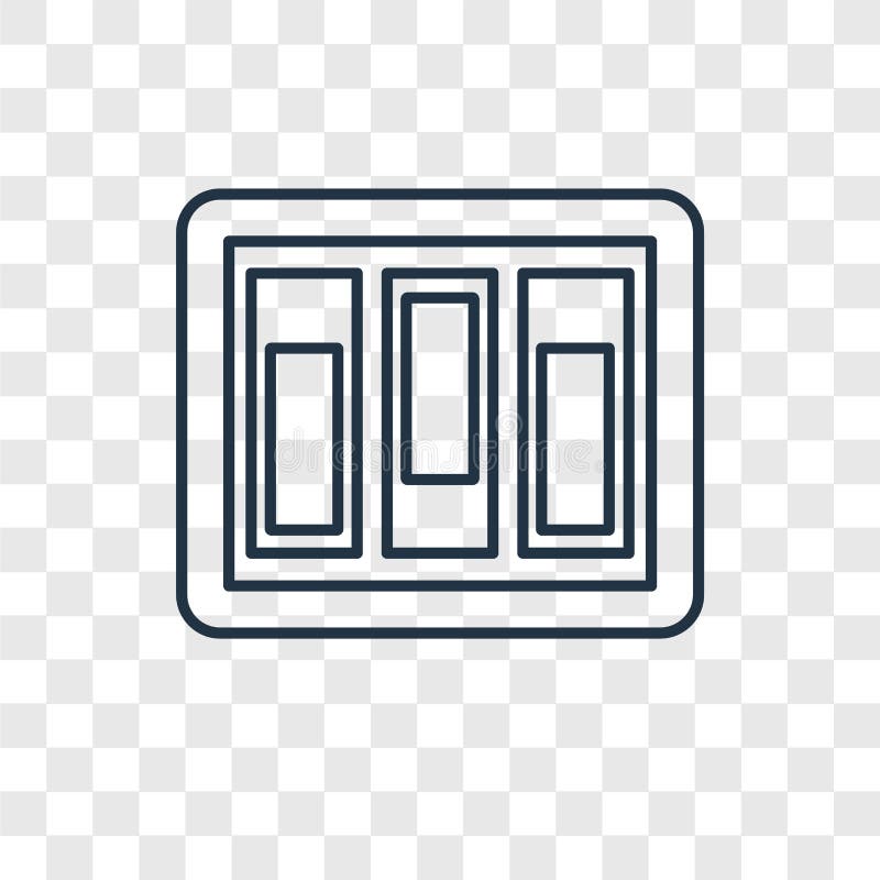 Switch Concept Vector Linear Icon on Transparent Backgr Stock Vector ...