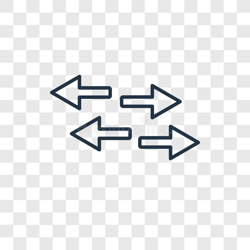 Switch Concept Vector Linear Icon Isolated on Transparent Background ...