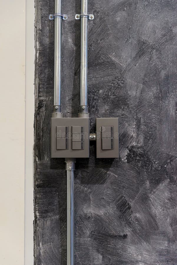 Switch Control Box on the Back Wall Stock Image - Image of brick ...