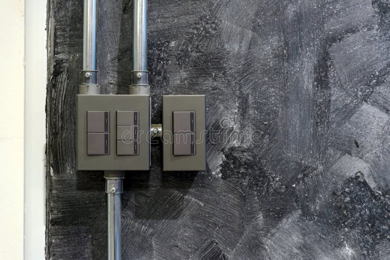 Switch Control Box on the Back Wall Stock Image - Image of control ...