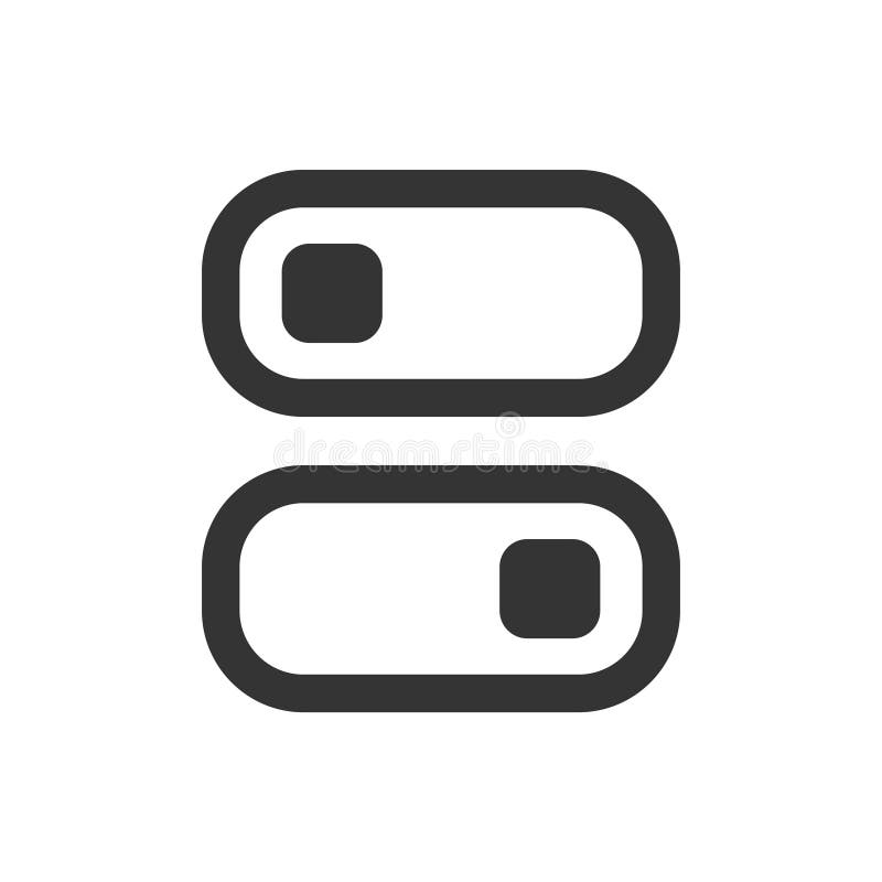 Switch Control on and Off. Toggle Switch Icons. Turning on or Off ...