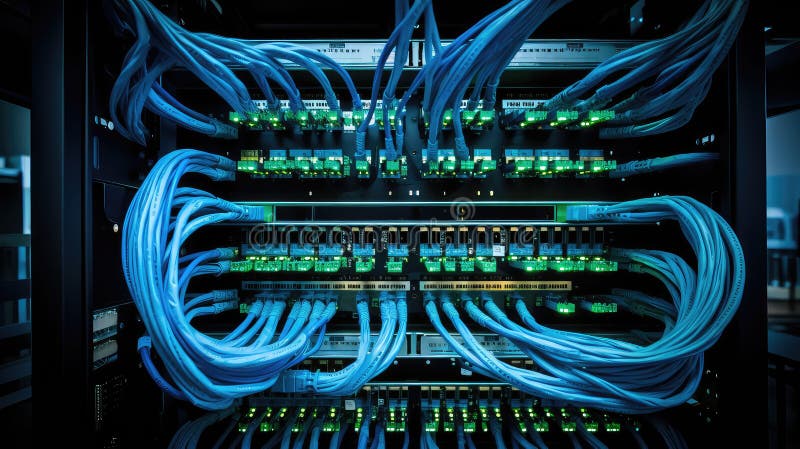 Switch Data Center Technology Stock Illustration - Illustration of ...