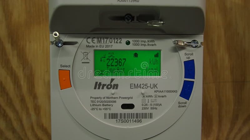 Switch on the Display Button To Read the Smart Meter. Measuring ...