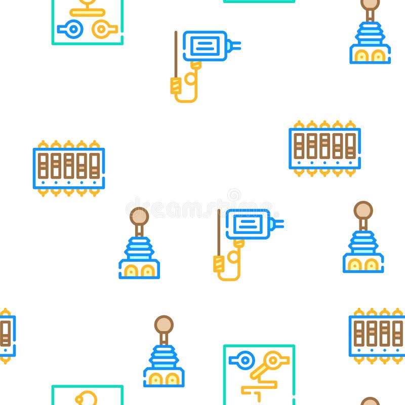 Switch Electricity Accessory Icons Set Vector Stock Vector ...