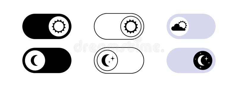 Slider Day Night stock illustration. Illustration of vector - 254961777