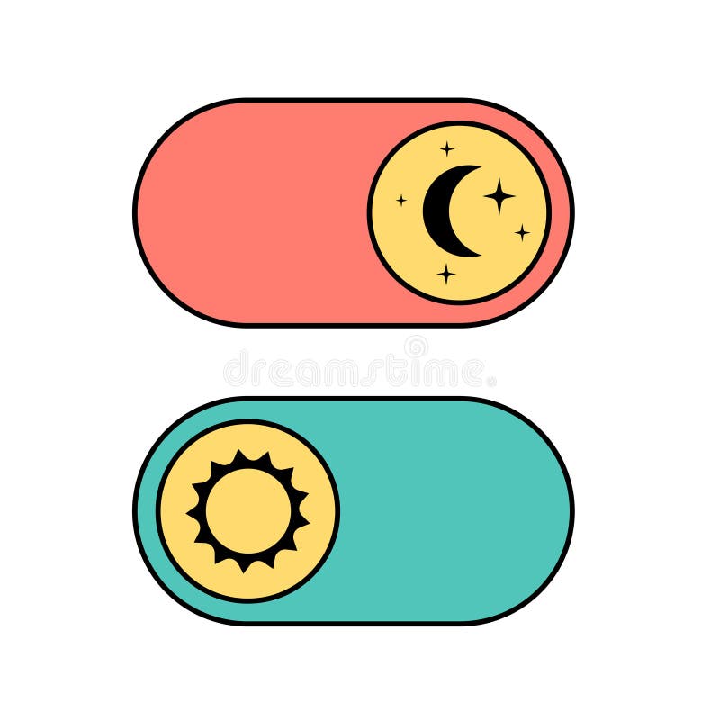 Slider Day Night stock illustration. Illustration of switch - 255267698