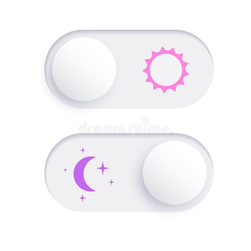 Slider Day Night stock vector. Illustration of screen - 255313549