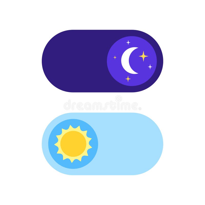 Slider Day Night stock vector. Illustration of control - 254712950