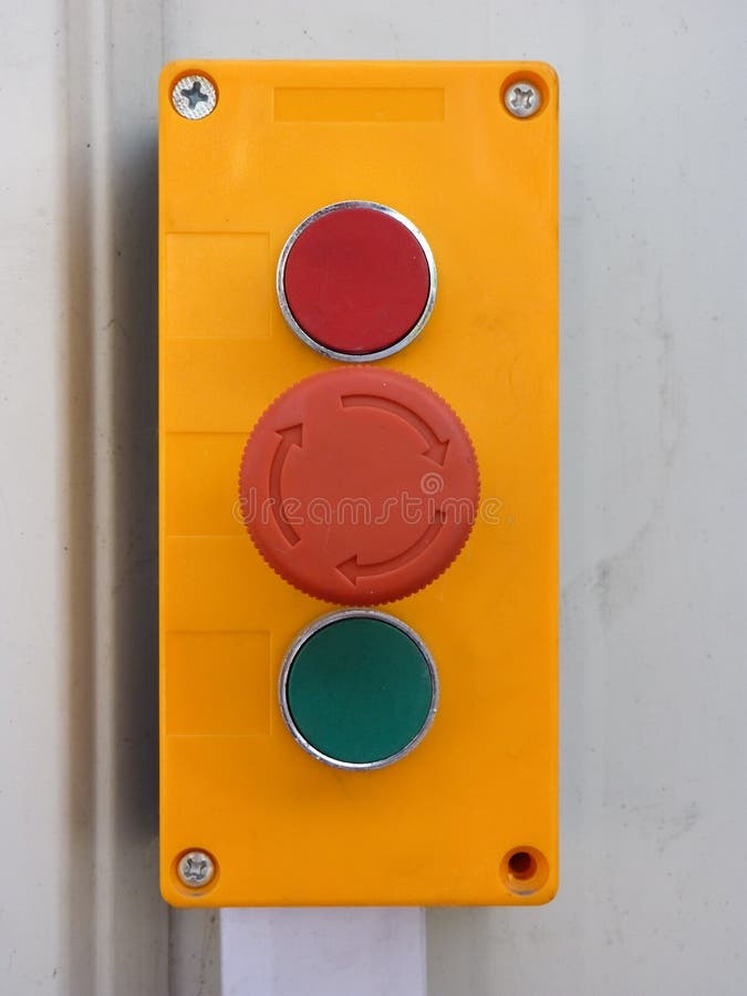 Switch for factory door stock image. Image of electrical - 14606313