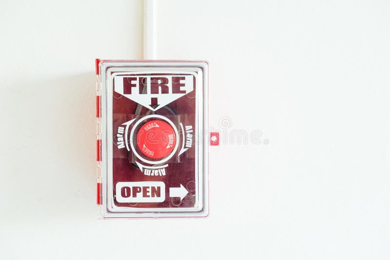 Switch fire alarm. stock image. Image of flame, button - 80589511