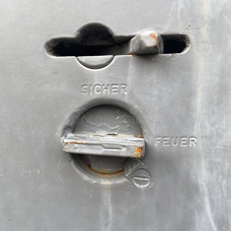 Switch of Firing Mode on German Weapons Stock Image - Image of clothing ...