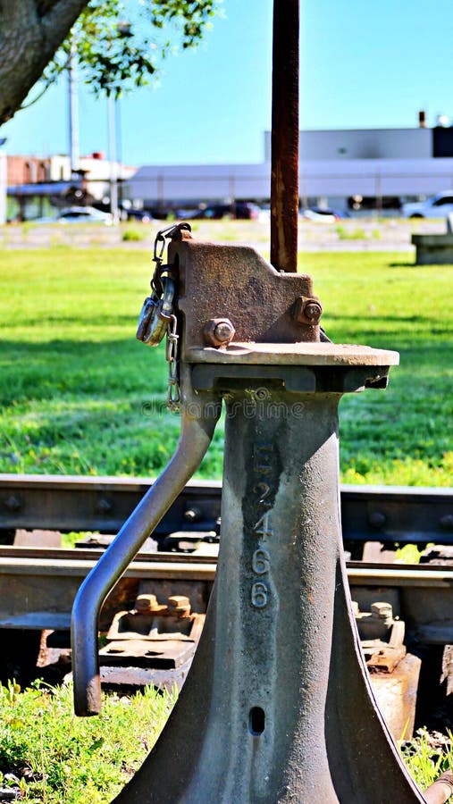 Switch Handle for Train Rail Stock Image - Image of yard, transport ...