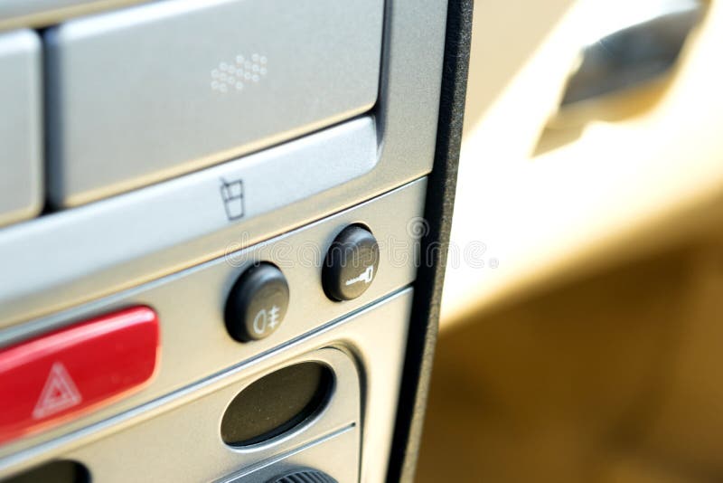 A Switch for the Hazard Lights in the Car Stock Image - Image of ...