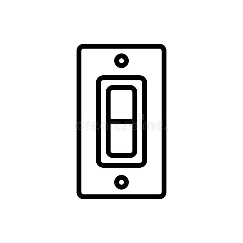 Black Line Icon for Switch, Control and Circuit Stock Vector ...