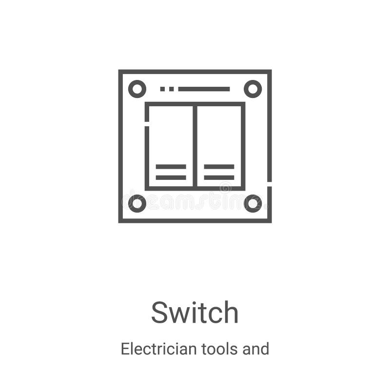 Switch Icon Vector from Electrician Tools and Elements Collection. Thin ...