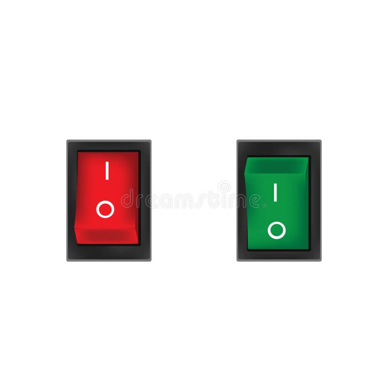 On of switch stock illustration. Illustration of press - 45210028