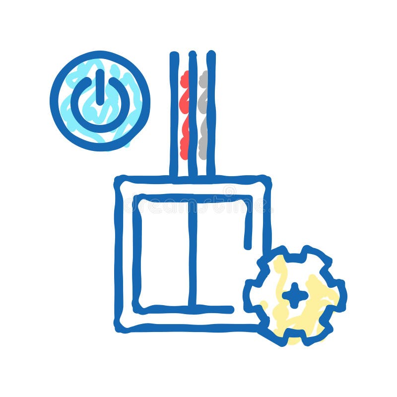 Switch Installation Icon Doodle Illustration Stock Illustration ...