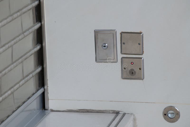 Switch Key Steel Rolling Shutter Stock Image - Image of steel, electric ...