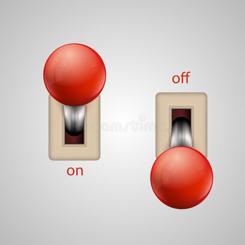 Toggle switch stock vector. Illustration of push, isolated - 20152006