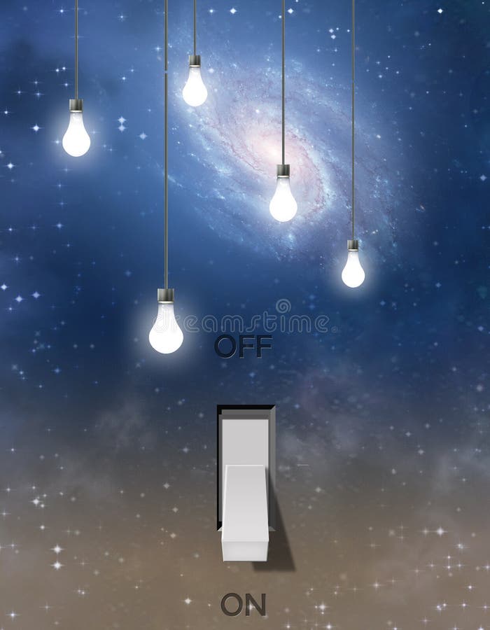 Switch and light bulbs stock illustration. Illustration of ...