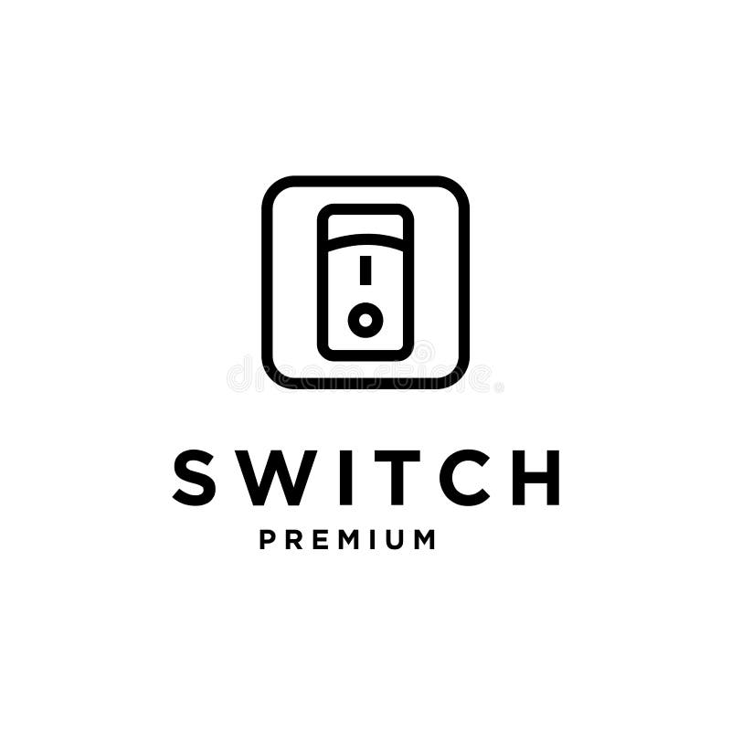 Switch Logo with Power on Off Icon Design Stock Illustration ...