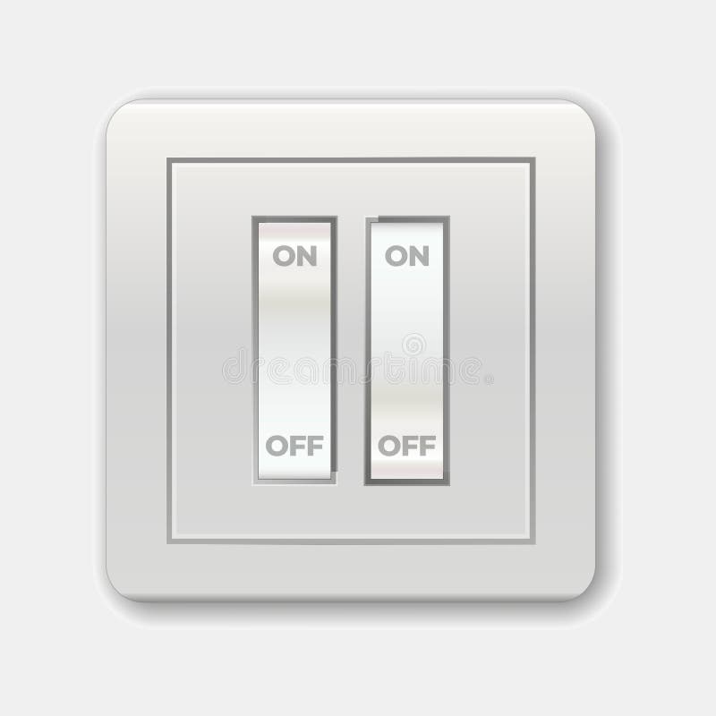 Switch Minimalist Style Isolated on a White Background. Light Switch in ...