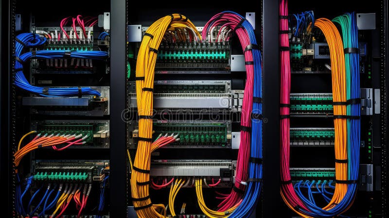 Switch network cabling stock illustration. Illustration of cabling ...