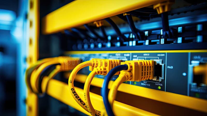 Switch network yellow stock illustration. Illustration of importance ...