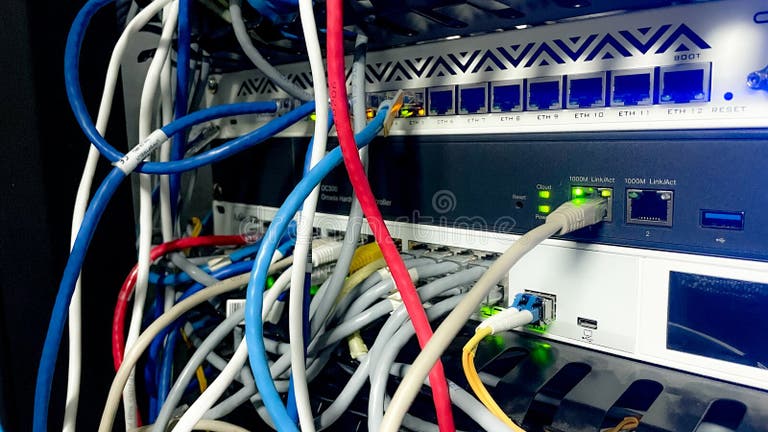 Switch and Networking Server Telecom, Network, Fiber Network Server ...