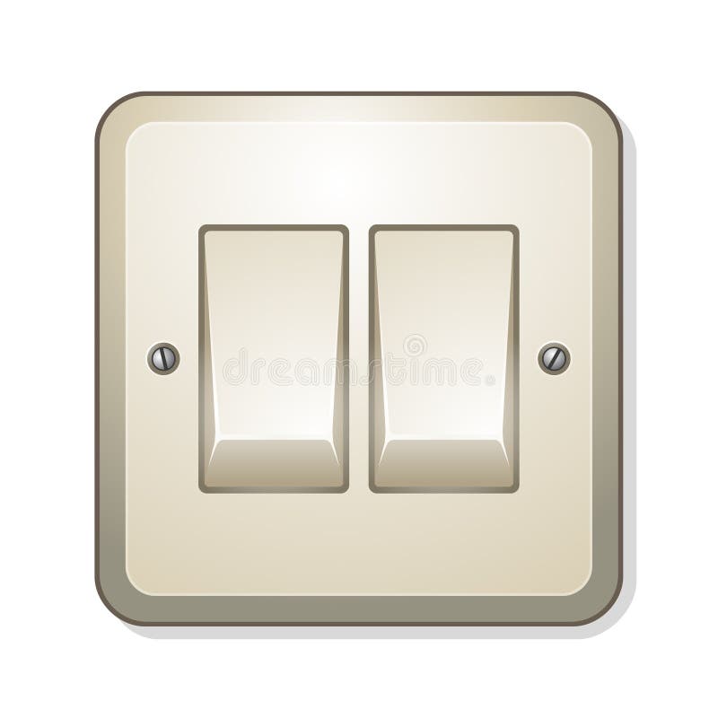 Cartoon Electric Switch, Black and White, Hand Drawn, Sketch Style ...