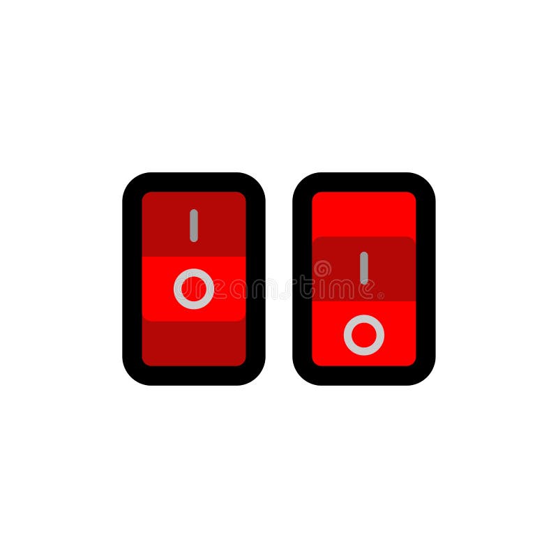 Switch Off and on. on/off Button Isolated Stock Vector - Illustration ...