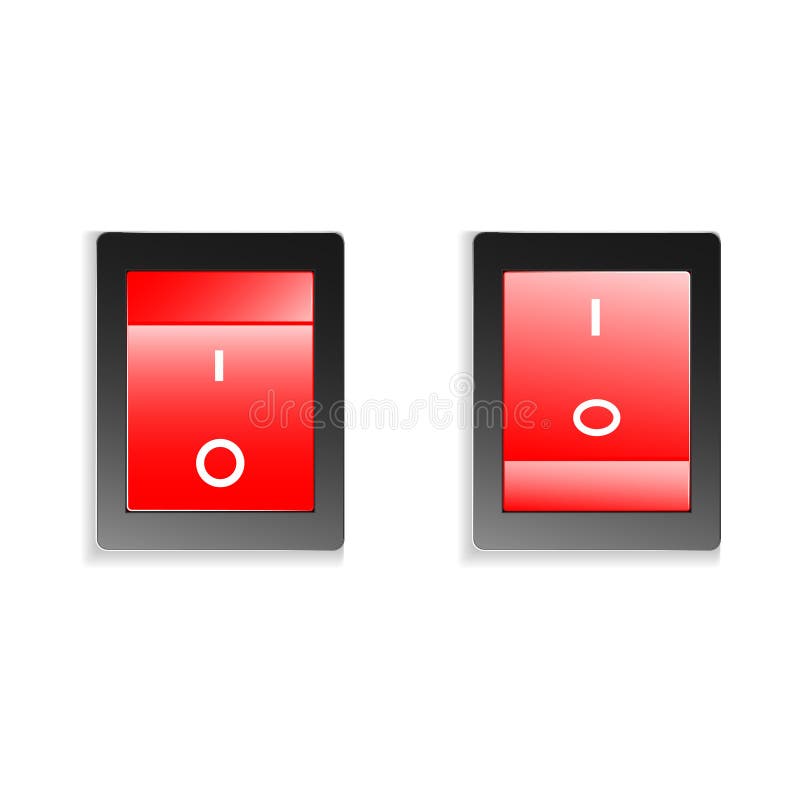 Two Position Switch Icon And Symbol Stock Illustration - Illustration ...