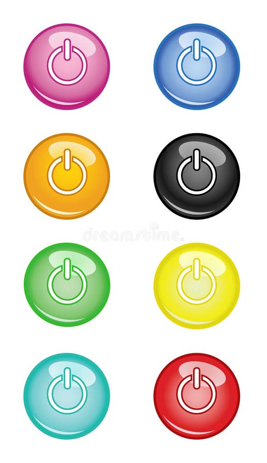 Switch off Buttons stock vector. Illustration of template - 11665818