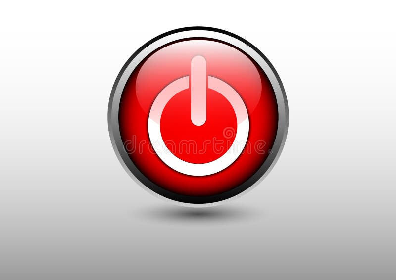 Switch Off Buttons Symbol Icon Banner Stock Vector - Illustration of ...