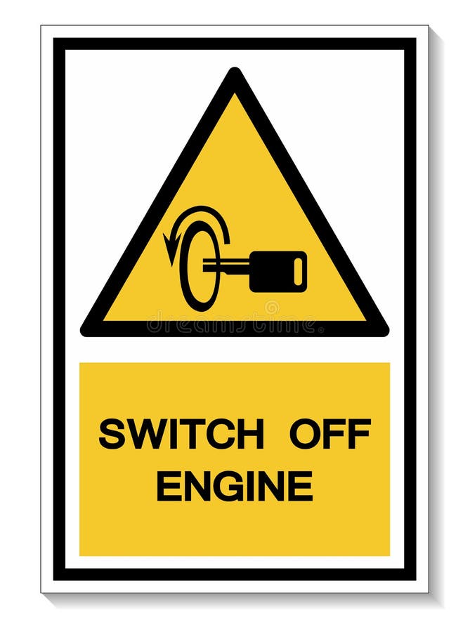 Switch Off Engine Symbol Sign Isolate on White Background,Vector ...