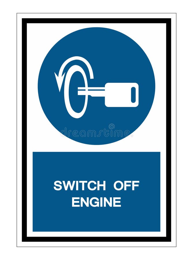Switch Off Engine Symbol Sign Isolate on White Background,Vector ...