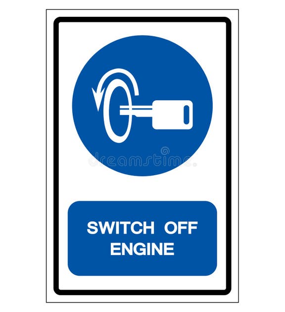 Switch Off Engine Symbol Sign, Vector Illustration, Isolate on White ...