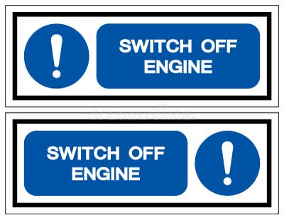 Switch Off Engine Symbol Sign, Vector Illustration, Isolate on White ...
