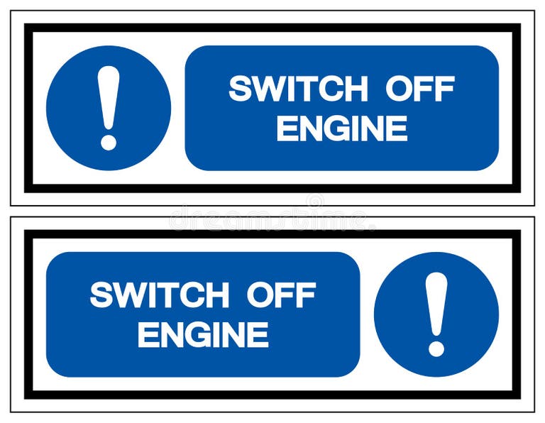 Switch Off Engine Symbol Sign, Vector Illustration, Isolate on White ...