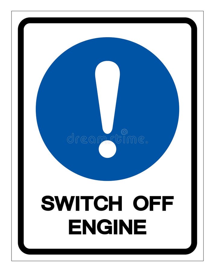 Switch Off Engine Symbol Sign, Vector Illustration, Isolate on White ...