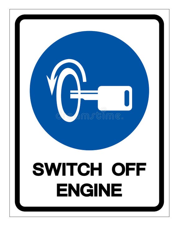 Switch Off Engine Symbol Sign, Vector Illustration, Isolate on White ...