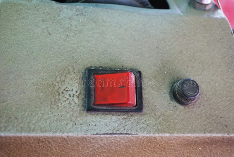 Switch on-off of Metal Cutting Machines Stock Image - Image of clean ...