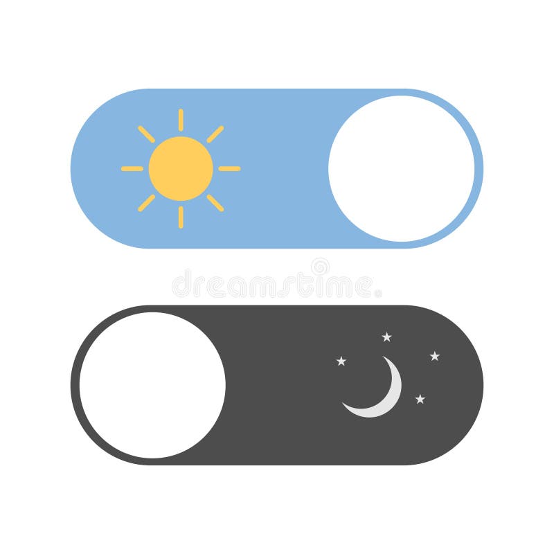 Switch on or Off. Sun and Moon with Stars Icon. Toggle To Enable or ...