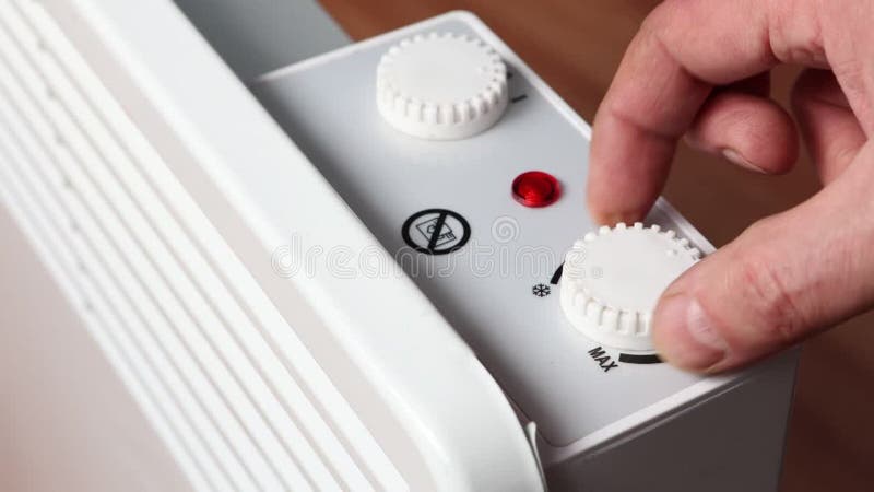 Switch Off Thermostat Dial of Convector Radiator Heater for Control ...