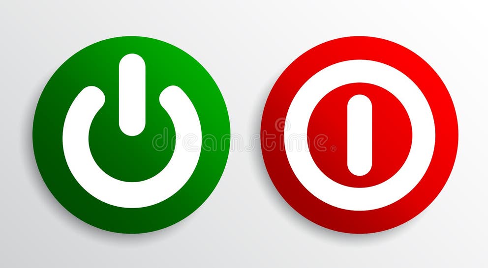 Switch on and off - vector stock illustration. Illustration of logo ...
