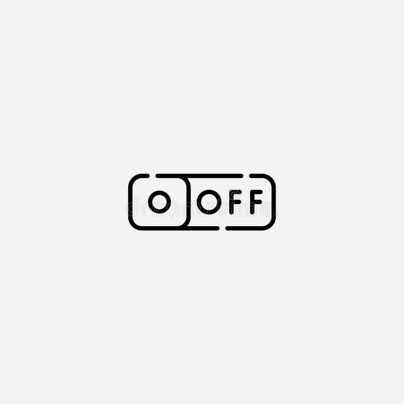 Switch Off Vector Icon Sign Symbol Stock Illustration - Illustration of ...