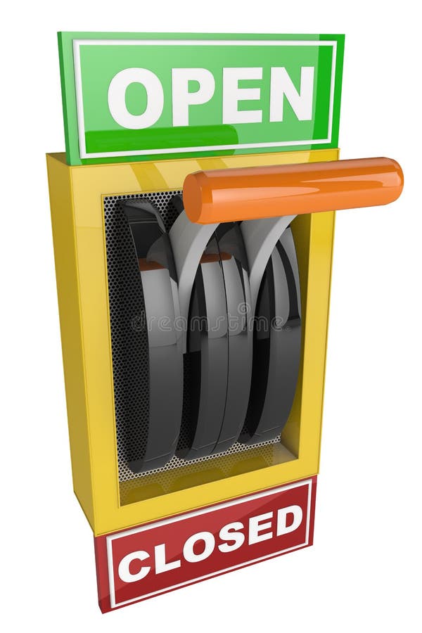 Switch Open and Closed stock illustration. Illustration of initiation ...
