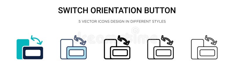 Switch Orientation Button Icon in Filled, Thin Line, Outline and Stroke ...